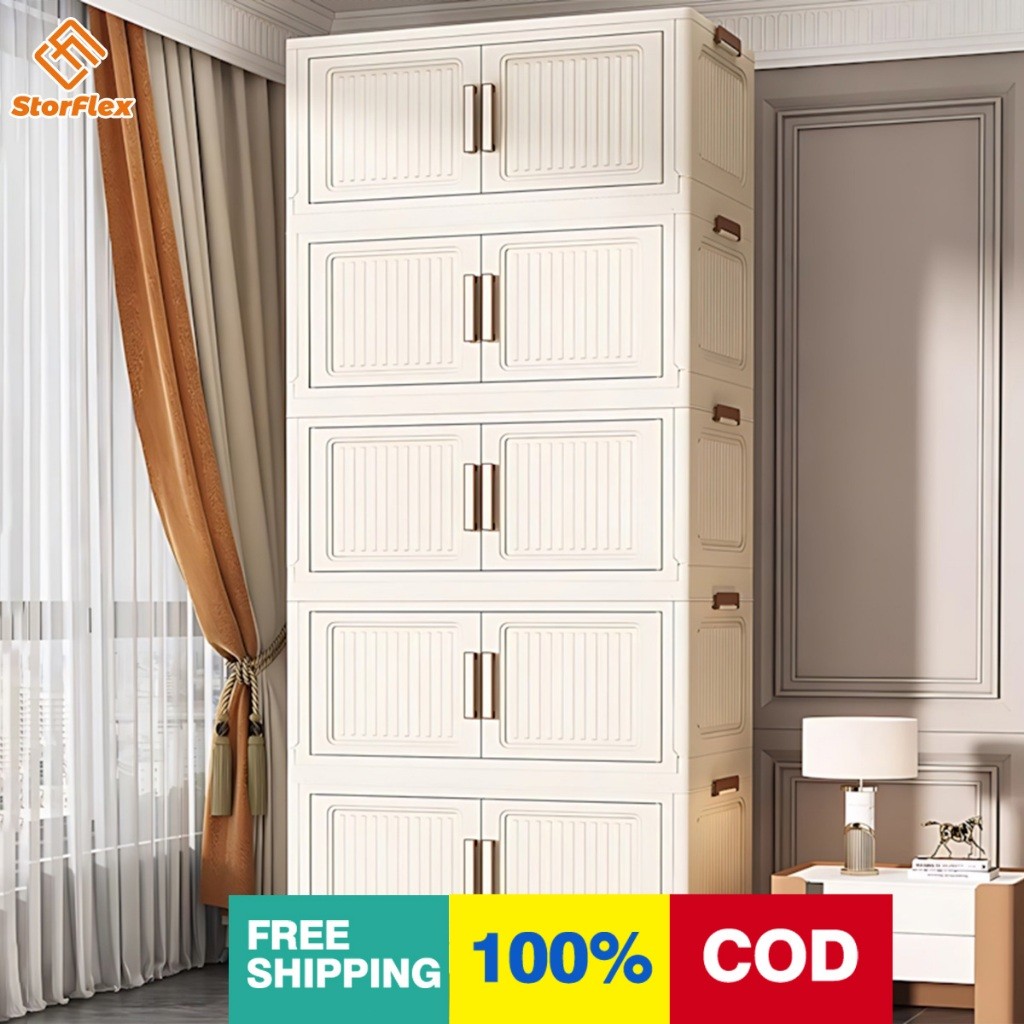 Cabinet Drawer Cabinet Storage Stackable Foldable Storage Box with 2 ...