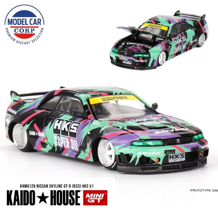 KAIDO HOUSE 1/64 Nissan Skyline GT-R (R33) HKS V1 - KHMG129 MINI GT ...