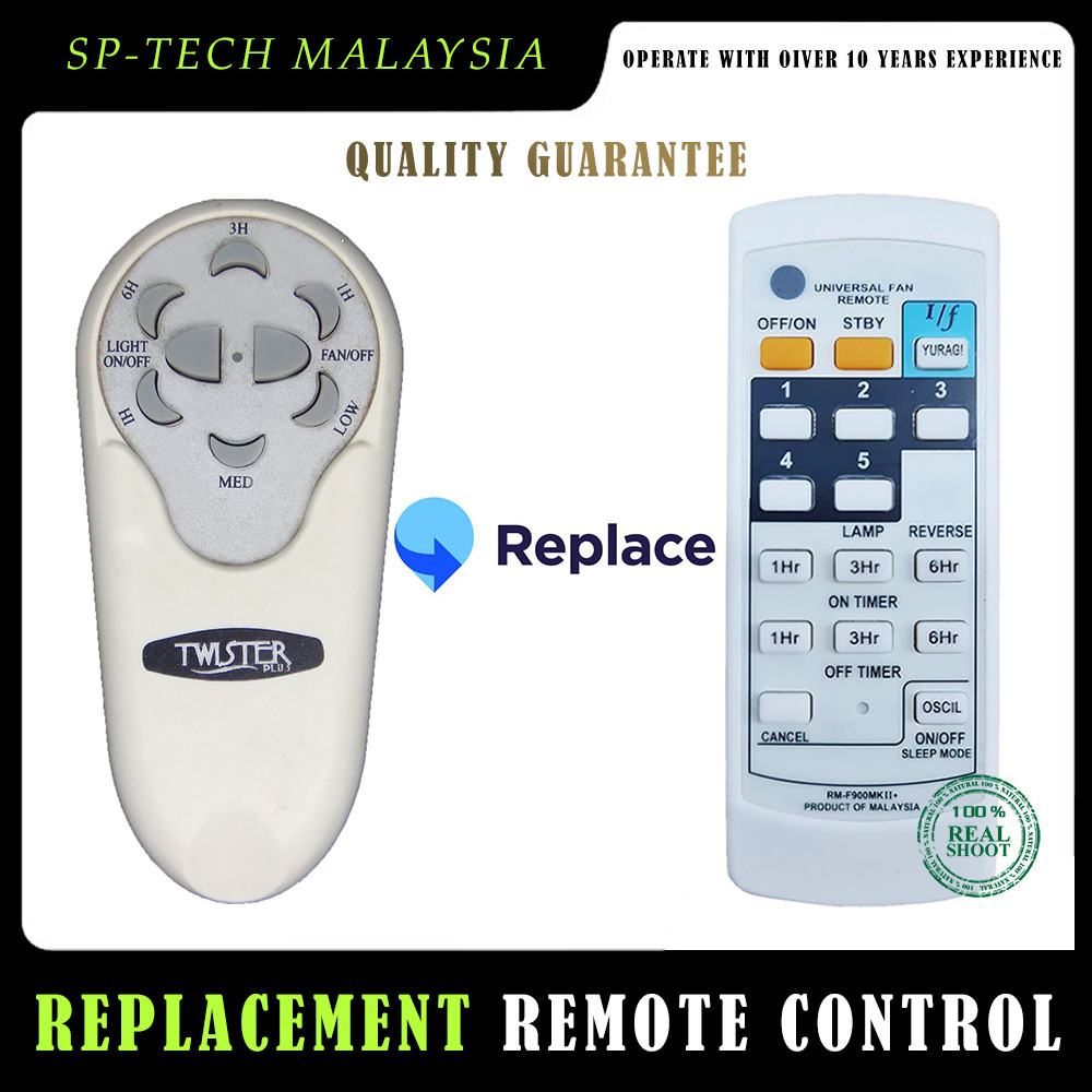 TWISTER PLUS CEILING FAN REMOTE [REPLACEMENT] | Shopee Malaysia