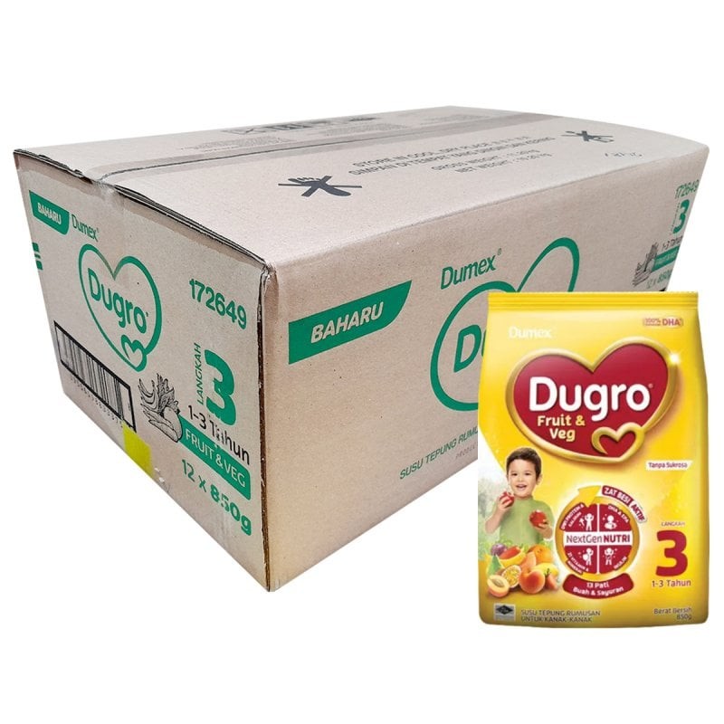 DUMEX DUGRO FRUIT VEG LANGKAH 3 12x850G | Shopee Malaysia