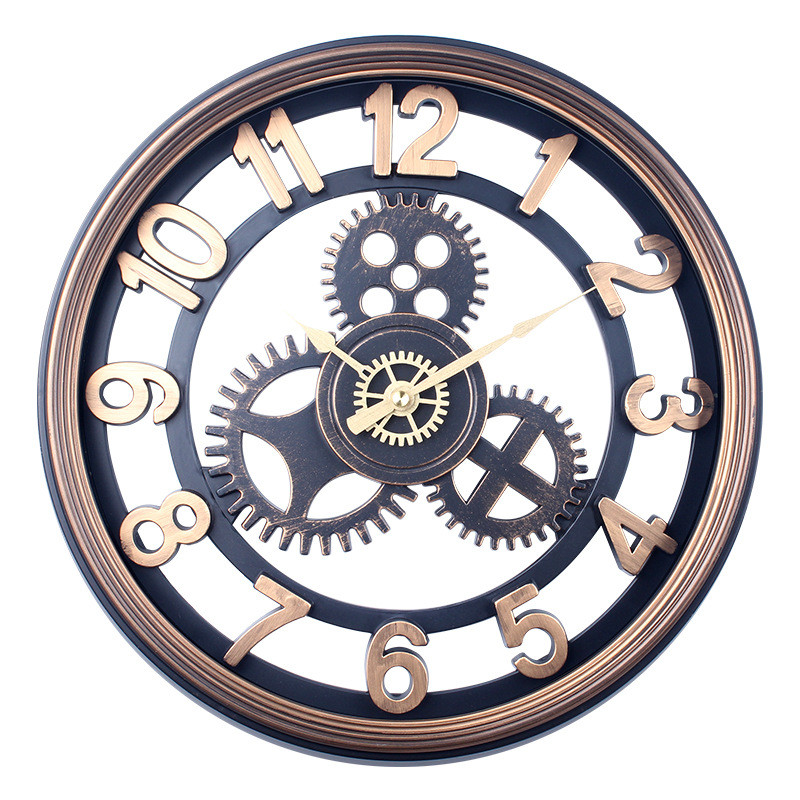 SJ-Living Room Clock Decoration Desktop Retro Clock Swing Desktop Clock ...