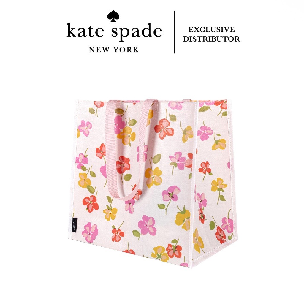 Kate Spade Grocery Tote - Spring Pansies | Shopee Malaysia