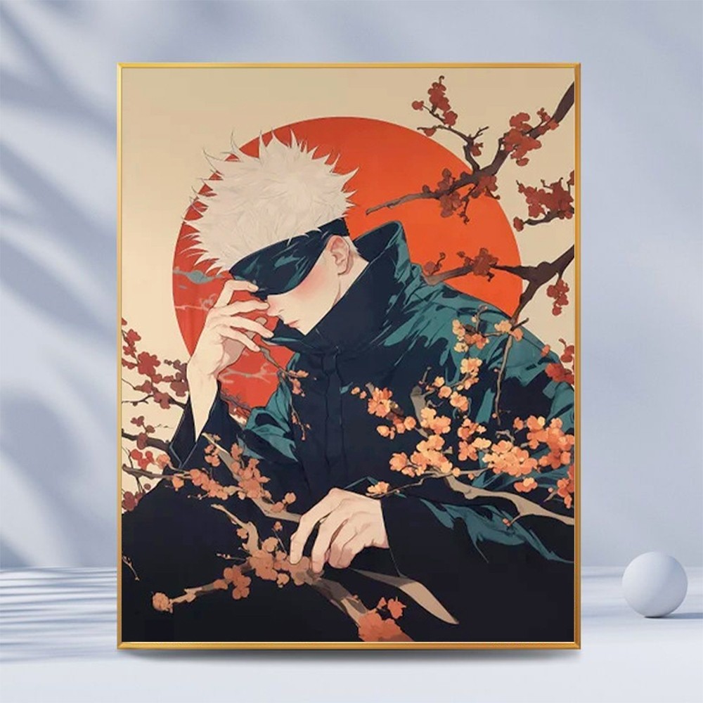 ACANDYL Paint By Numbers Kit, Jujutsu Kaisen, 40x50cm Framed, DIY ...
