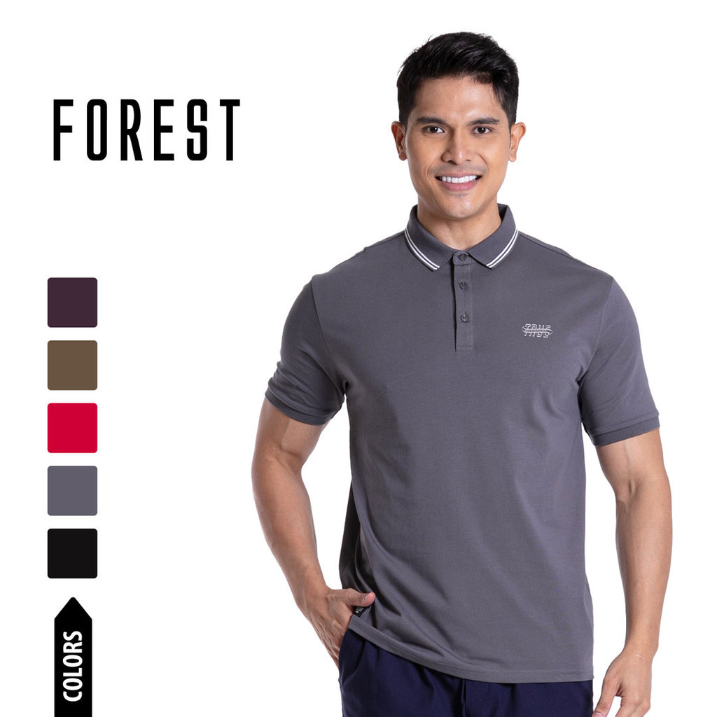 Forest Premium Weight Cotton 210gsm Plain Polo Tee Shirt Men Slim Fit ...