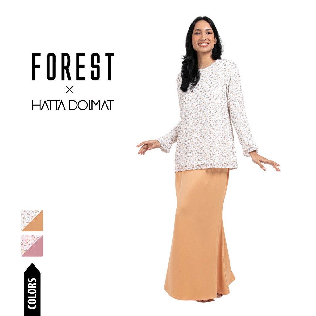 Forest Baju kurung Perempuan | Forest x Hatta Dolmat Ladies Chiffon ...