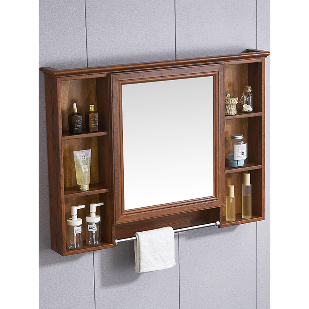 Q-8/ly Bathroom Mirror Cabinet Wall-Mounted Storage Rack Mirror Cabinet ...