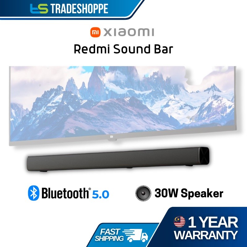 Xiaomi Redmi Mi TV SoundBar Speaker - Black (30W) Sound Bar Bluetooth 5 ...