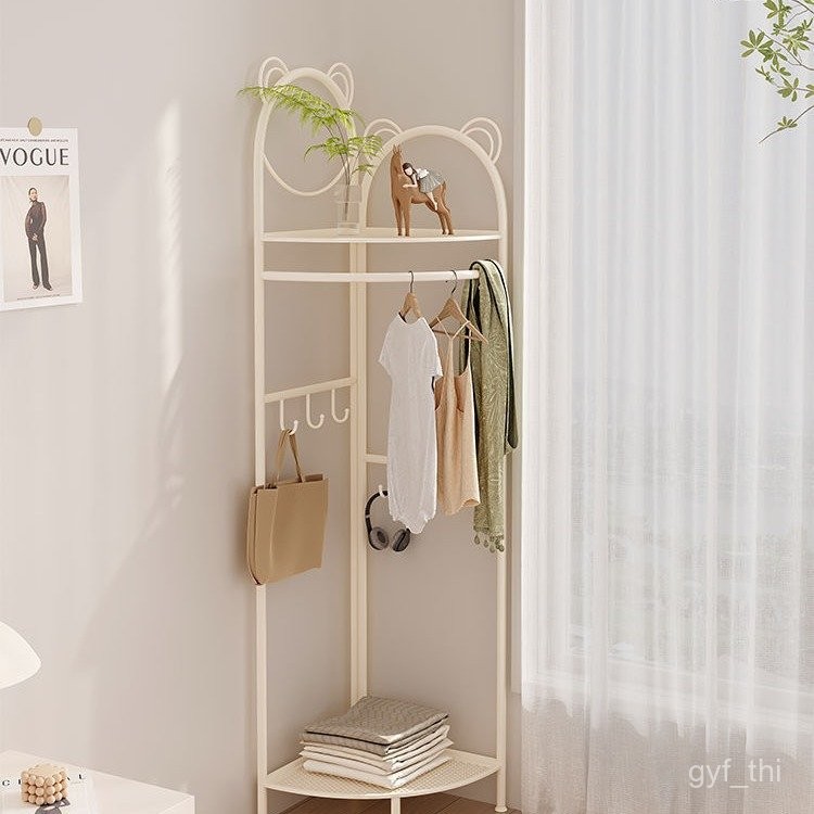 J-H/Trendy Clothes Rack Bedroom Multi-Functional Floor Corner Rack New ...