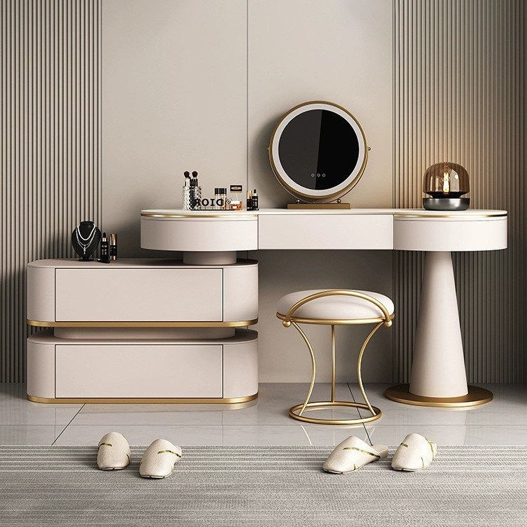 J-H/Solid Wood Rock Slab Bedside Cabinet Dressing Table Chest of ...