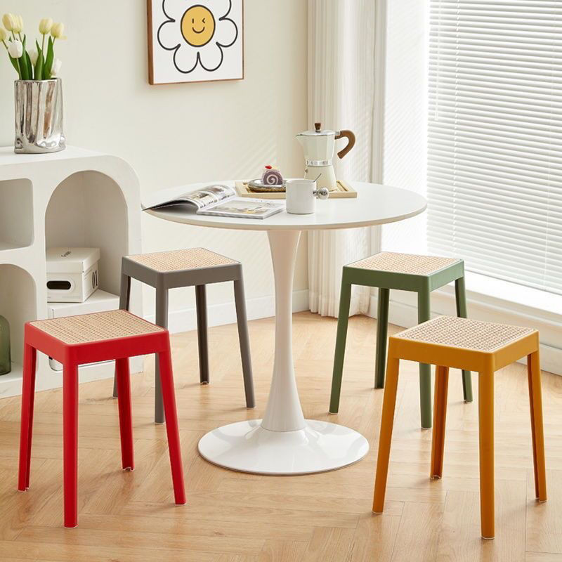 J-H/Minimalist Thickened Windmill Stool High Stool Stackable Square ...