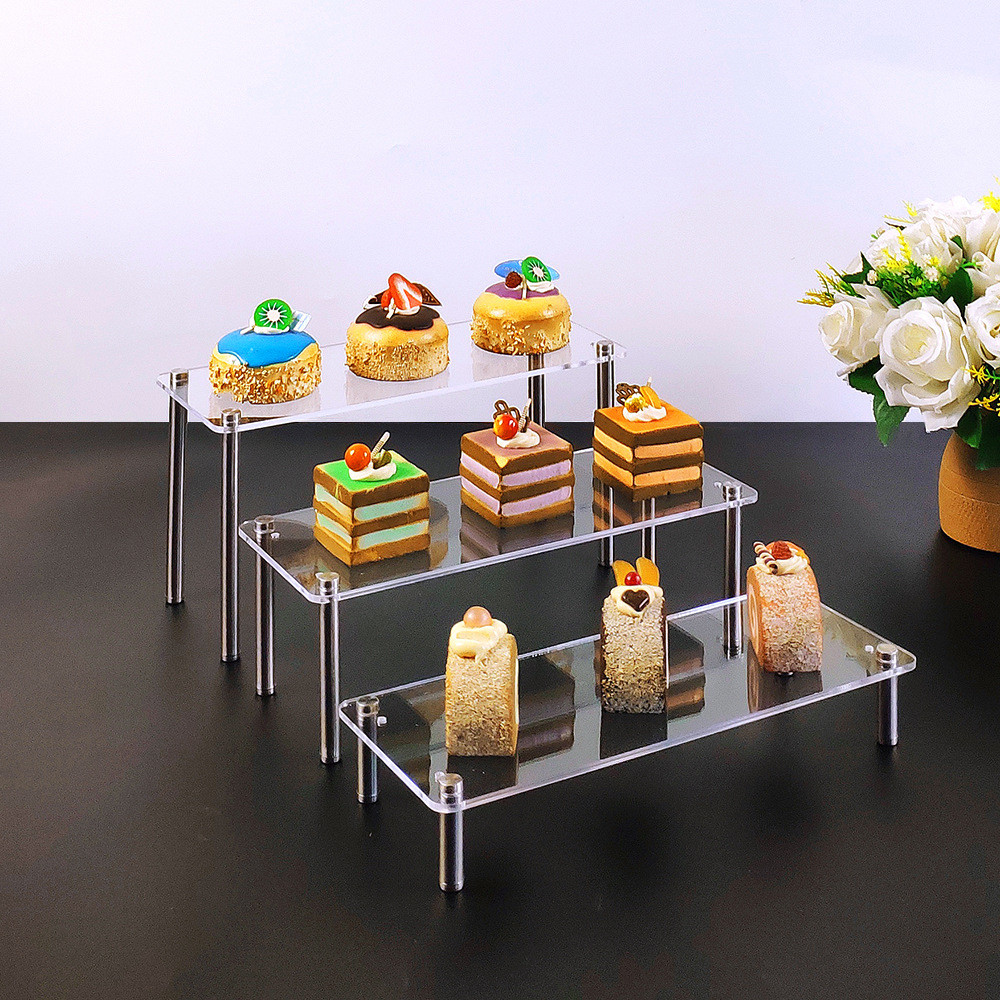 J-H/Acrylic Transparent Multi-layer Cake Stand Ladder Rack Display ...