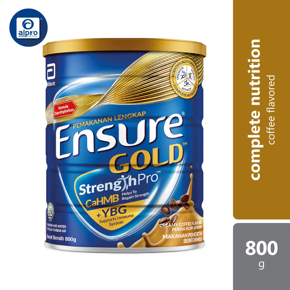 Abbott Ensure Gold Powder Coffee YBG 800g | Improved Formula | Shopee ...
