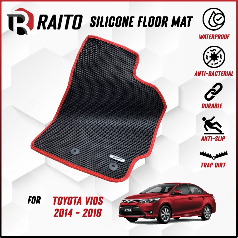 RAITO MAT Toyota Vios 2014 - 2018 Car Floor Mat Carpet Customised Car ...