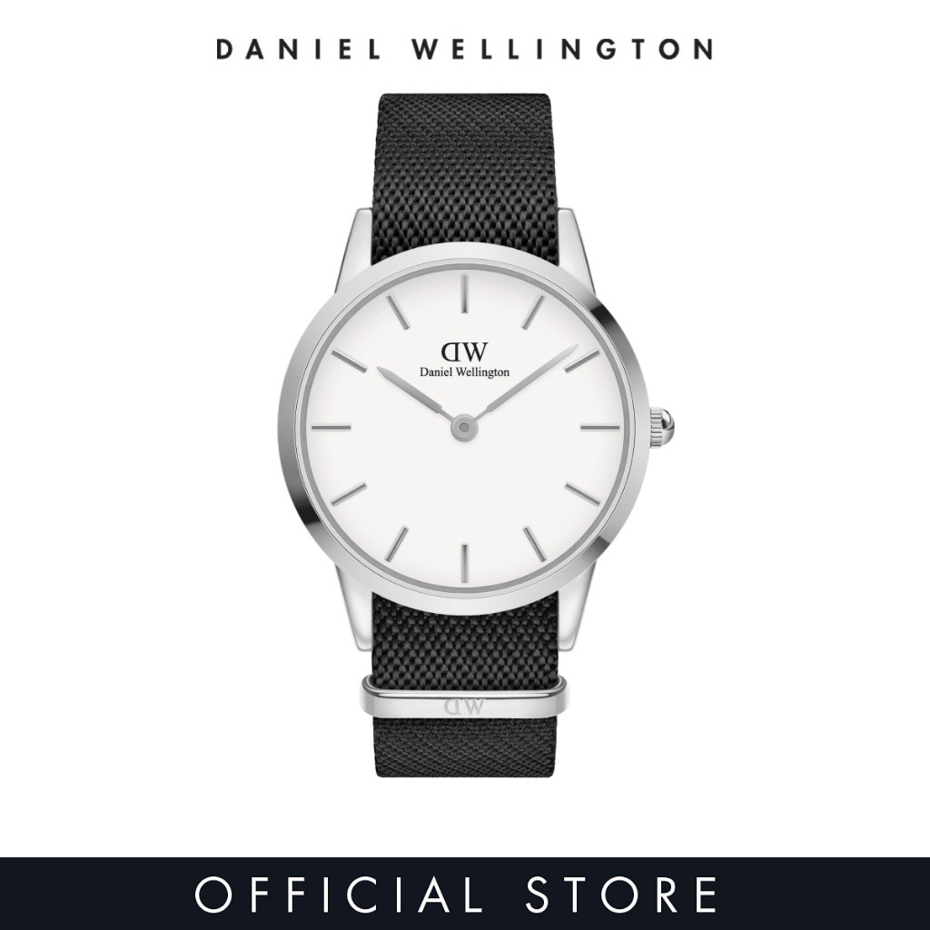 [2 Years Warranty] Daniel Wellington Iconic 40mm Black Nato Silver ...