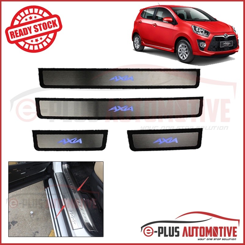 Chrome Stainless Steel Blue Led Door Side Sill Step Plate for Perodua ...