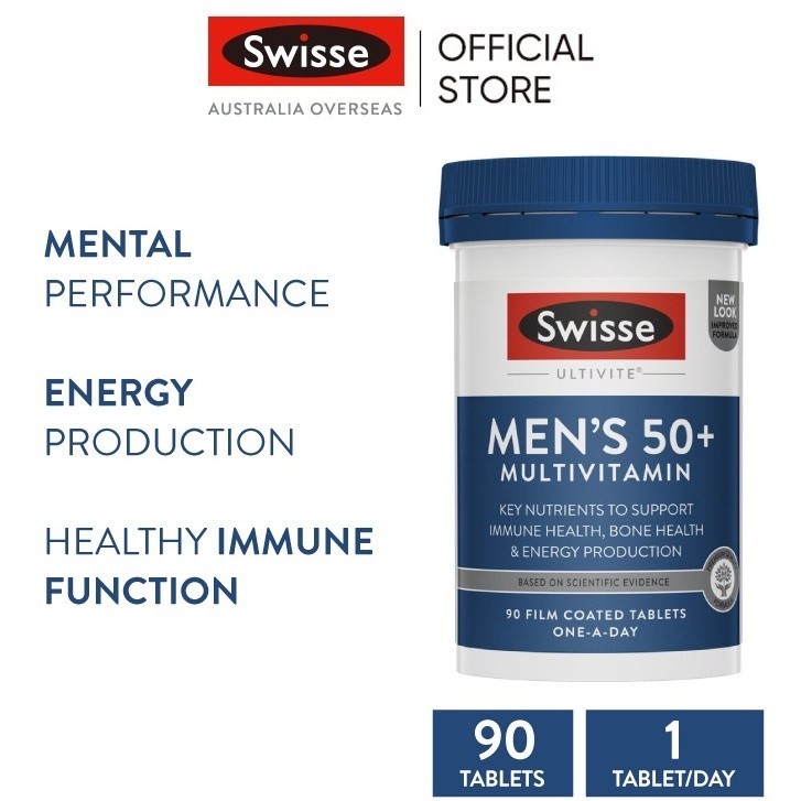 Swisse Men's Ultivite 50+ Multivitamin 90 Tablets (EXP:02 2027) | Shopee Malaysia