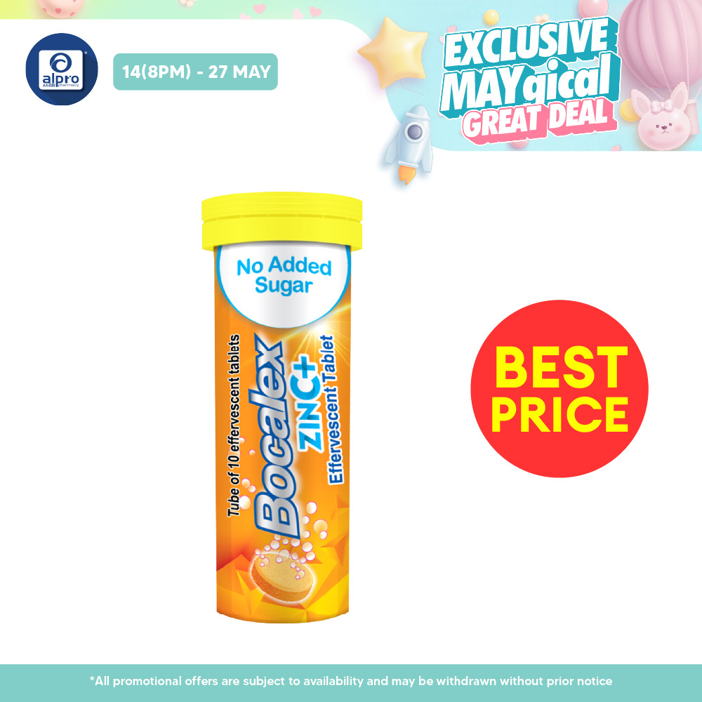 Bocalex Zinc + Effervescent Tablet 10s | Boost Immune System | Shopee ...