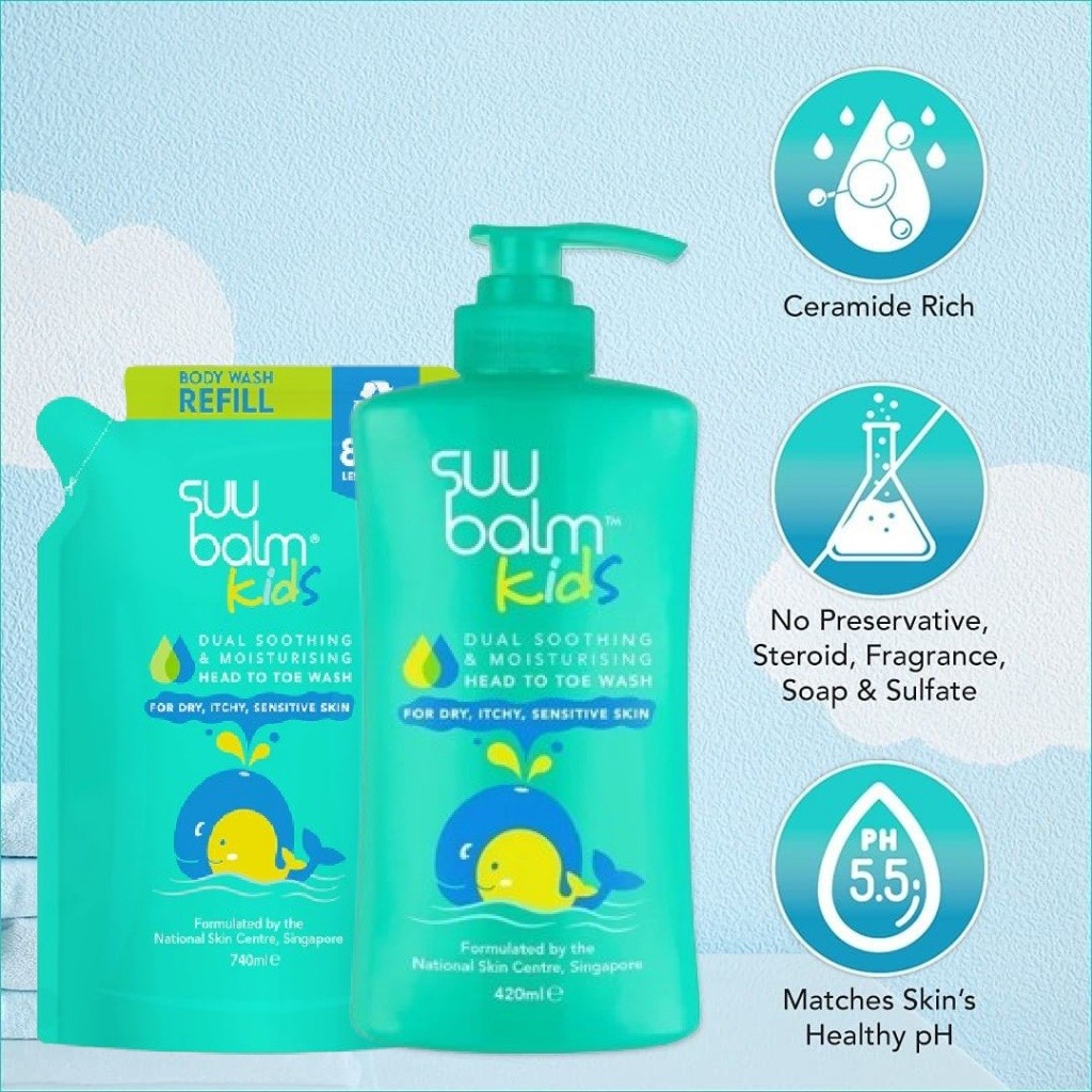 Suu Balm Kids Dual Soothing & Moisturizing Head to Toe Wash 840ml/740ml/420ml | Shopee Malaysia