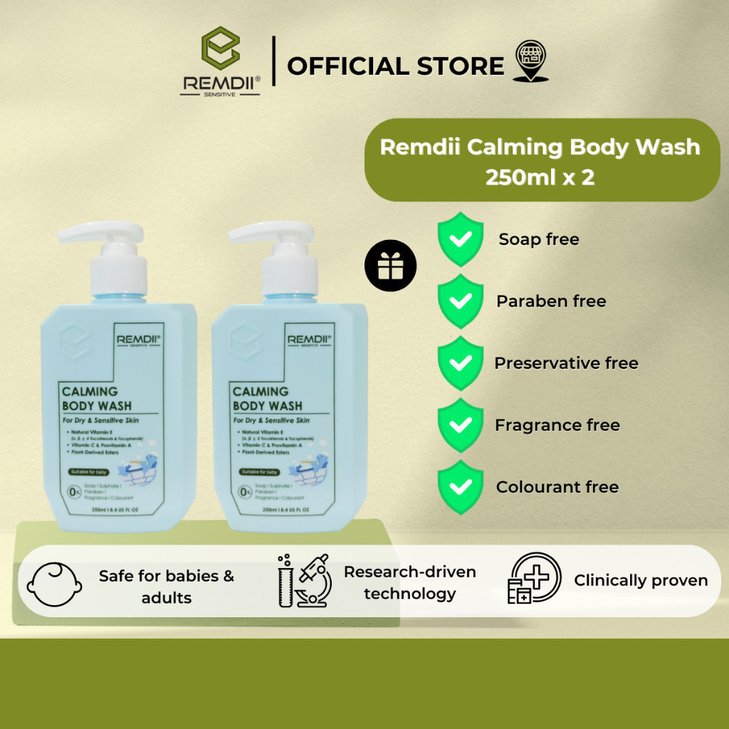 [Bundle of 2] Remdii Calming Body Wash 250ml suitable for babies ...