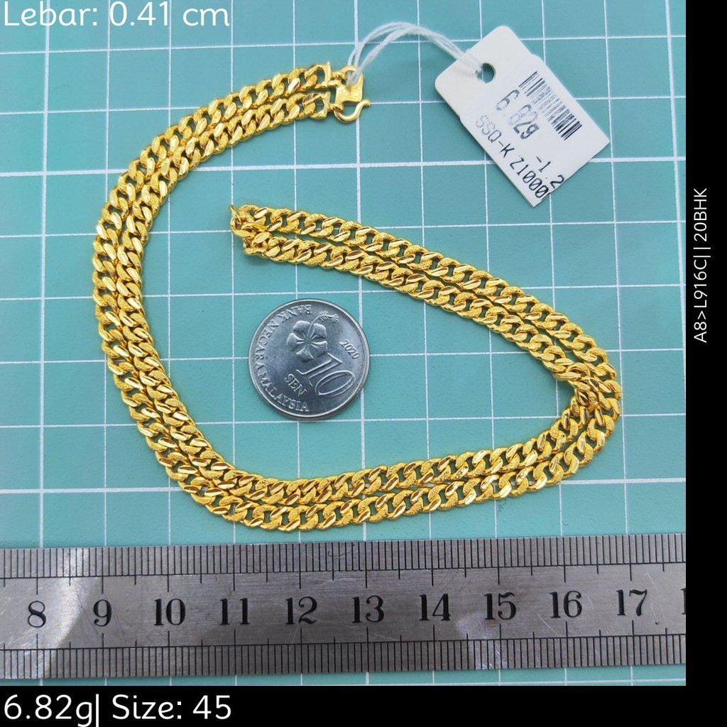 Emas916, R. Leher Pasirs1 Hollow Ghu S 0.4 cm Kt 2093 P542 45 | Shopee Malaysia