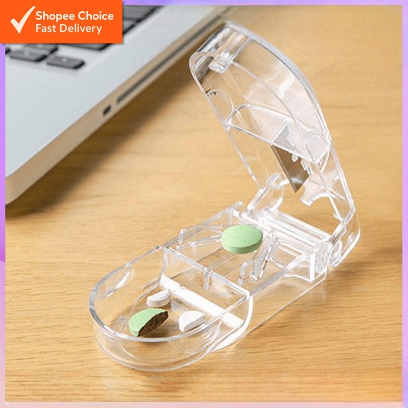 [Shopee Choice] PORTABLE MEDICINE PILL CUTTER BOX/ PILL SPLITTER ...