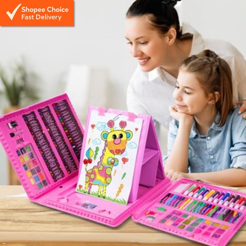 Kids Art Coloring Set – 208pcs / 150pcs Drawing Kit with Color Pencils ...