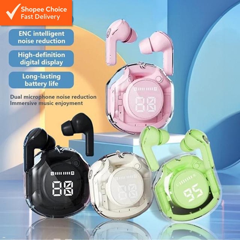 Air 39 Transparent Ultrapods PRO – TWS Bluetooth 5.3 Wireless Earphones ...