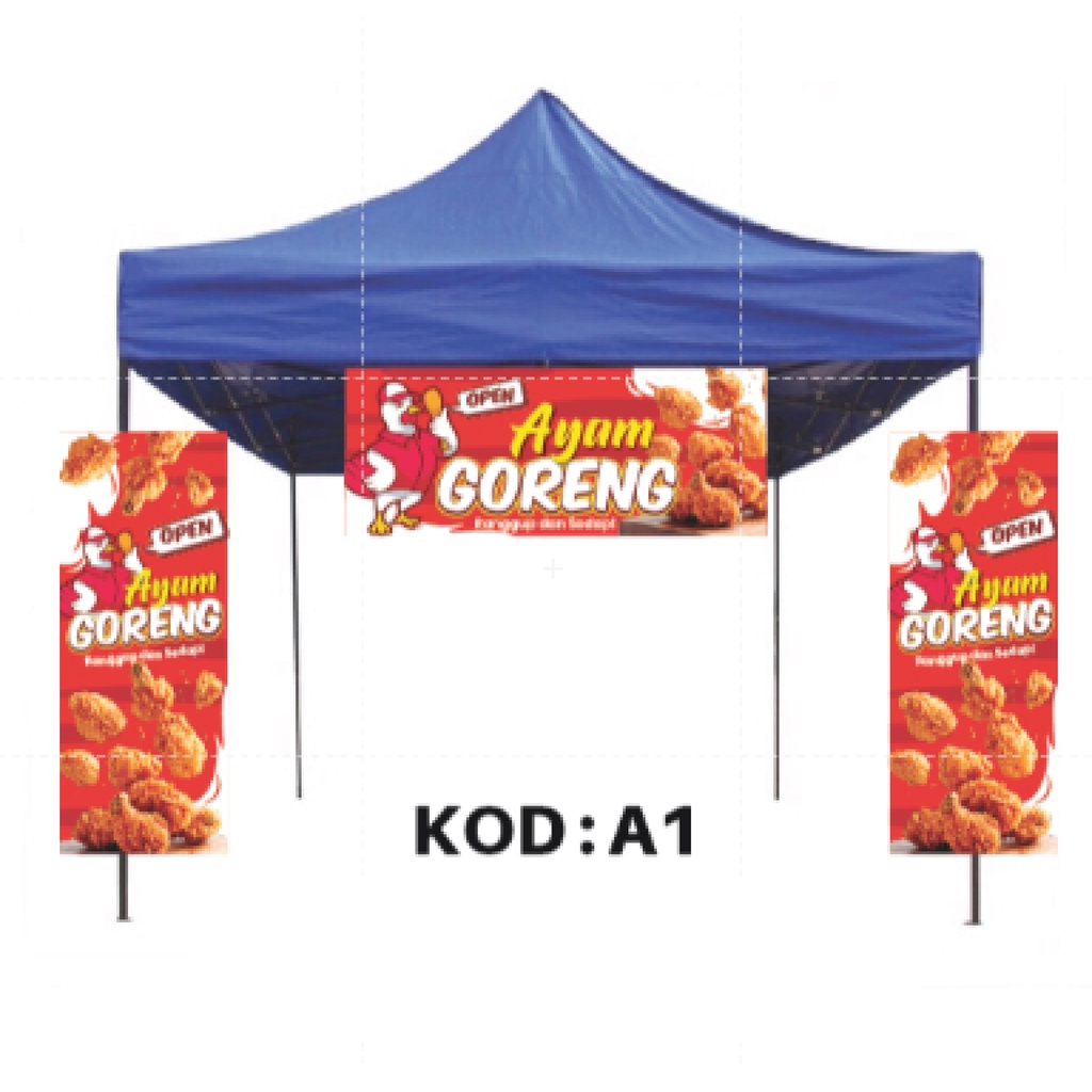 BANNER BANTING JUALAN GERAI/BANNER AYAM GORENG RM1/BANNER FRIED CHICKEN ...