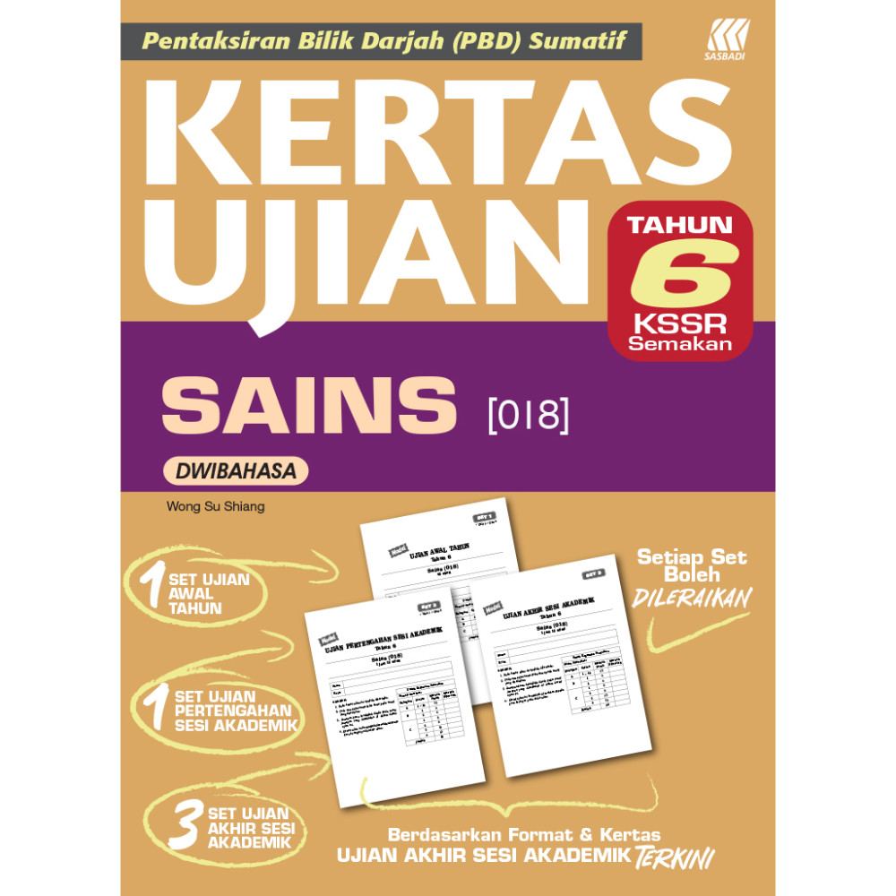 Sasbadi: Kertas Ujian: Sains + Science: Tahun + Year 6: KU24RSA6 9789837739079 | Shopee Malaysia