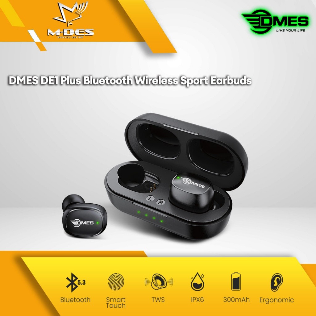 DMES DE1 Plus Wireless Earbuds Bluetooth 5.3 TWS Sport Earbuds with ...