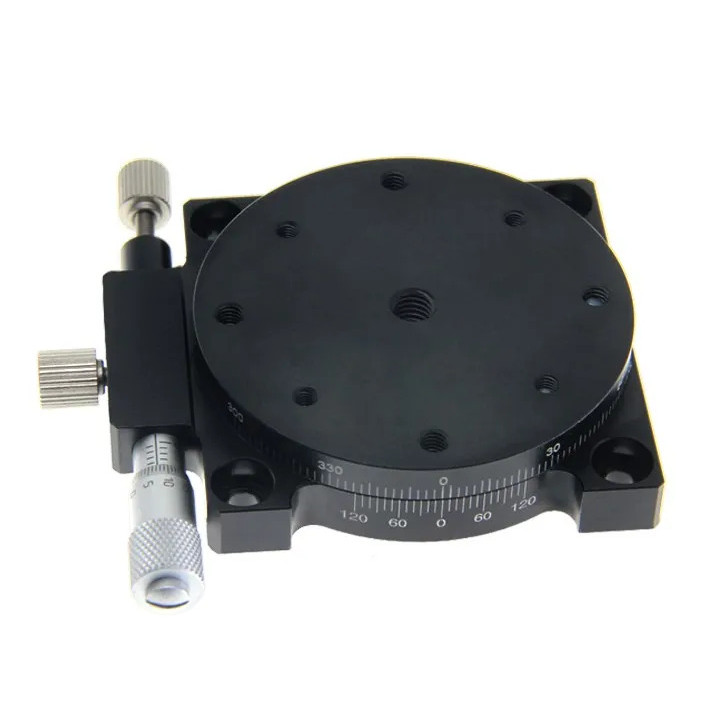 R-axis 90mm 3.5" manual 360 degree rotary slide micrometer precision displacement angle ...