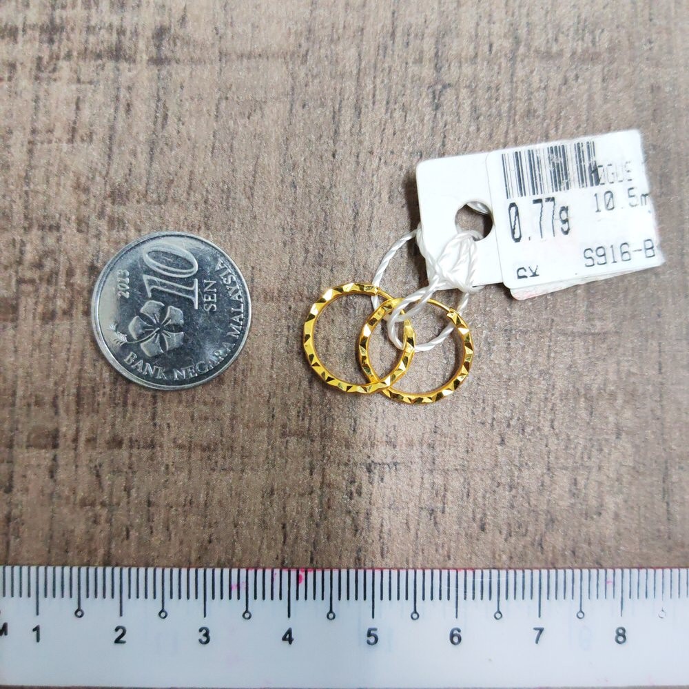 Emas916, Subang Bulat Crki T1.1 Jky 1.1 cm Pd 1106 P479 N | Shopee Malaysia