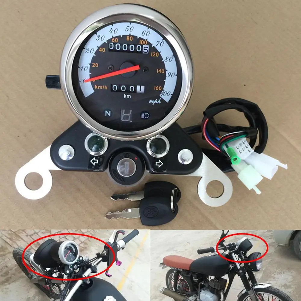 AX100 Speedometer/Kilometer Odometer Gauge Tachometer Clock Assembly ...