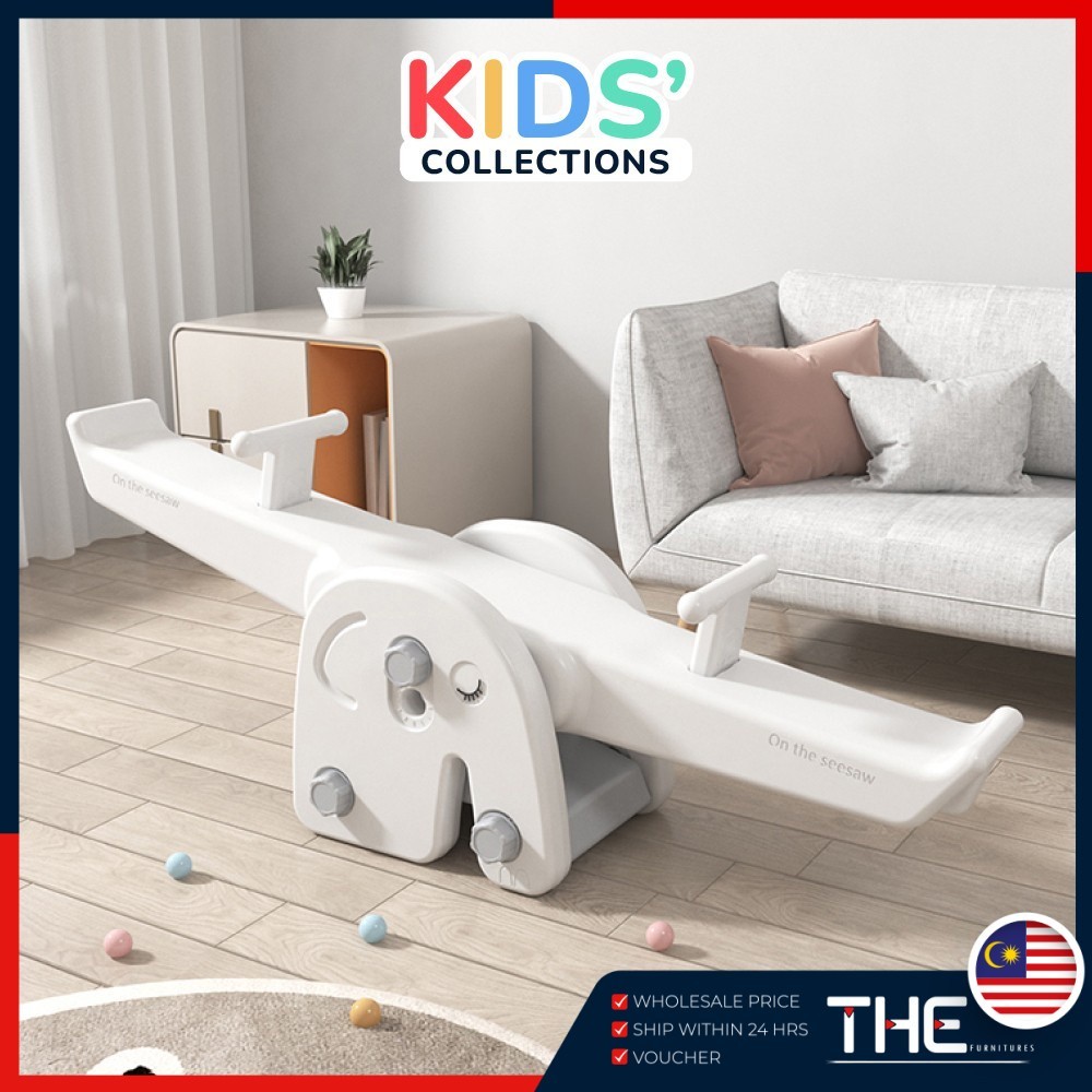 THE Children Cute Cartoon Elephant Seesaw Playground Indoor Fun See Saw ...