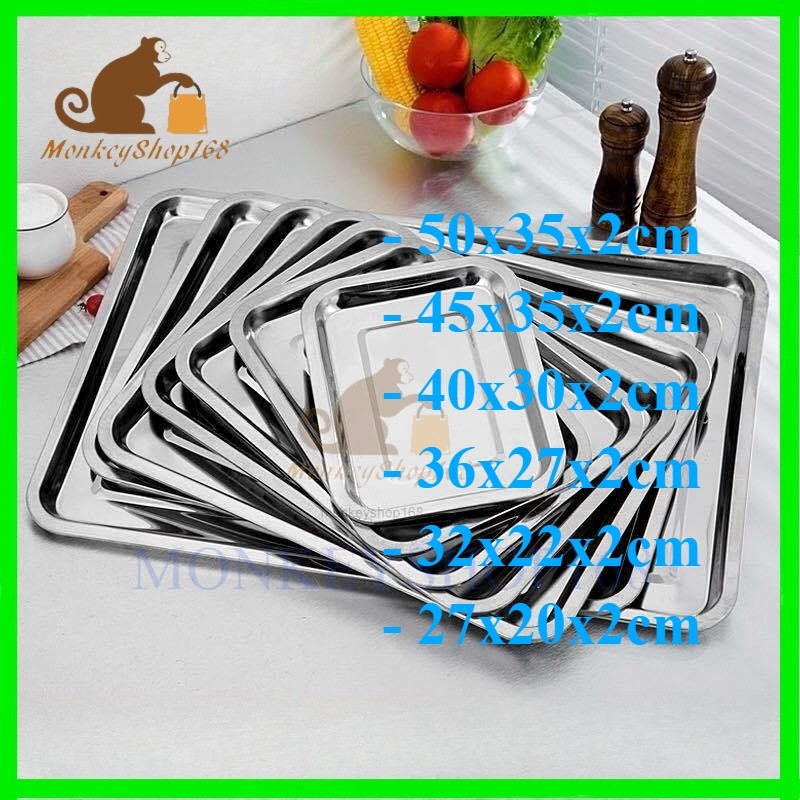 Stainless Steel Rectangular Tray ( Variation Size ) | Shopee Malaysia