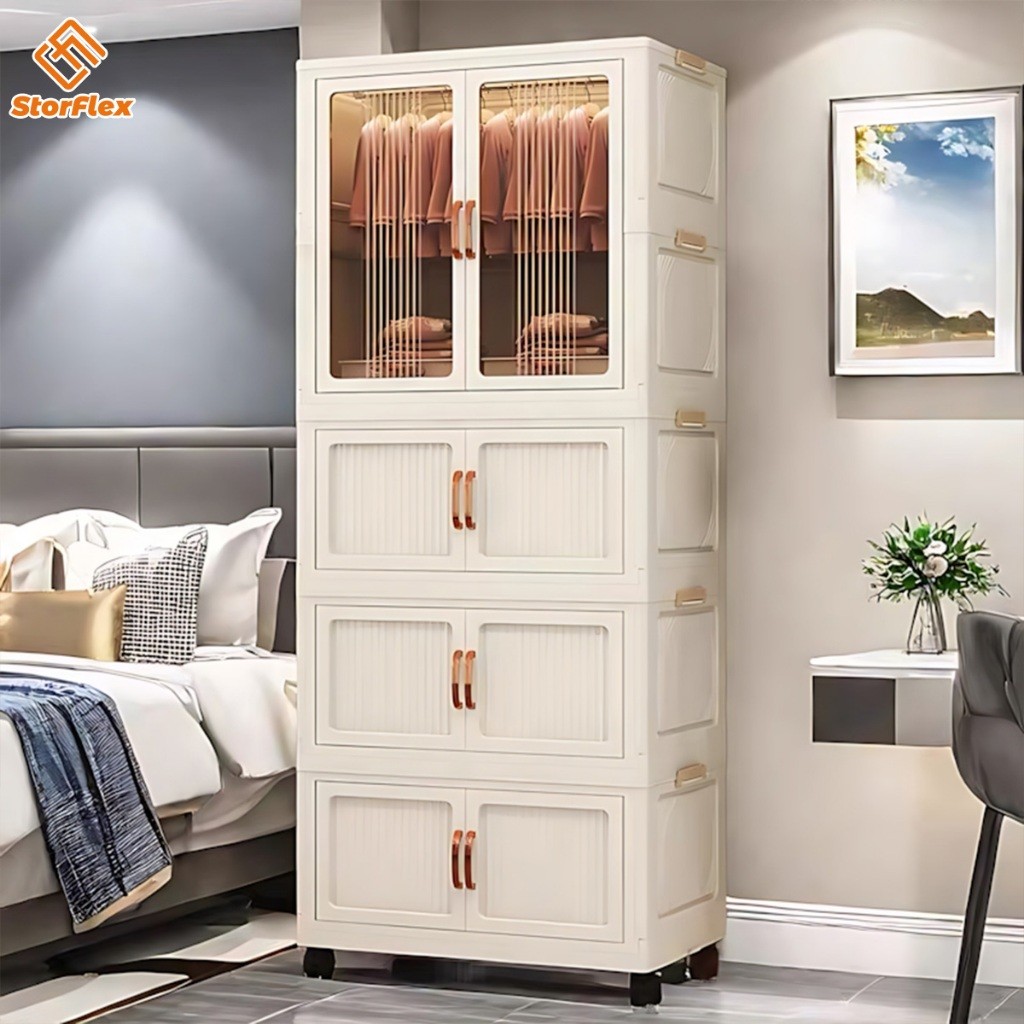 L80cm Wardrobe Storage Almari Baju Plastik Kukuh Cabinet Multipurpose ...