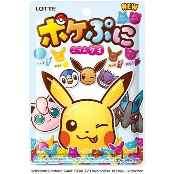 Lotte Pokepuni 80g kotsubu gummy Pokemon Small Gumi Four assorted ...
