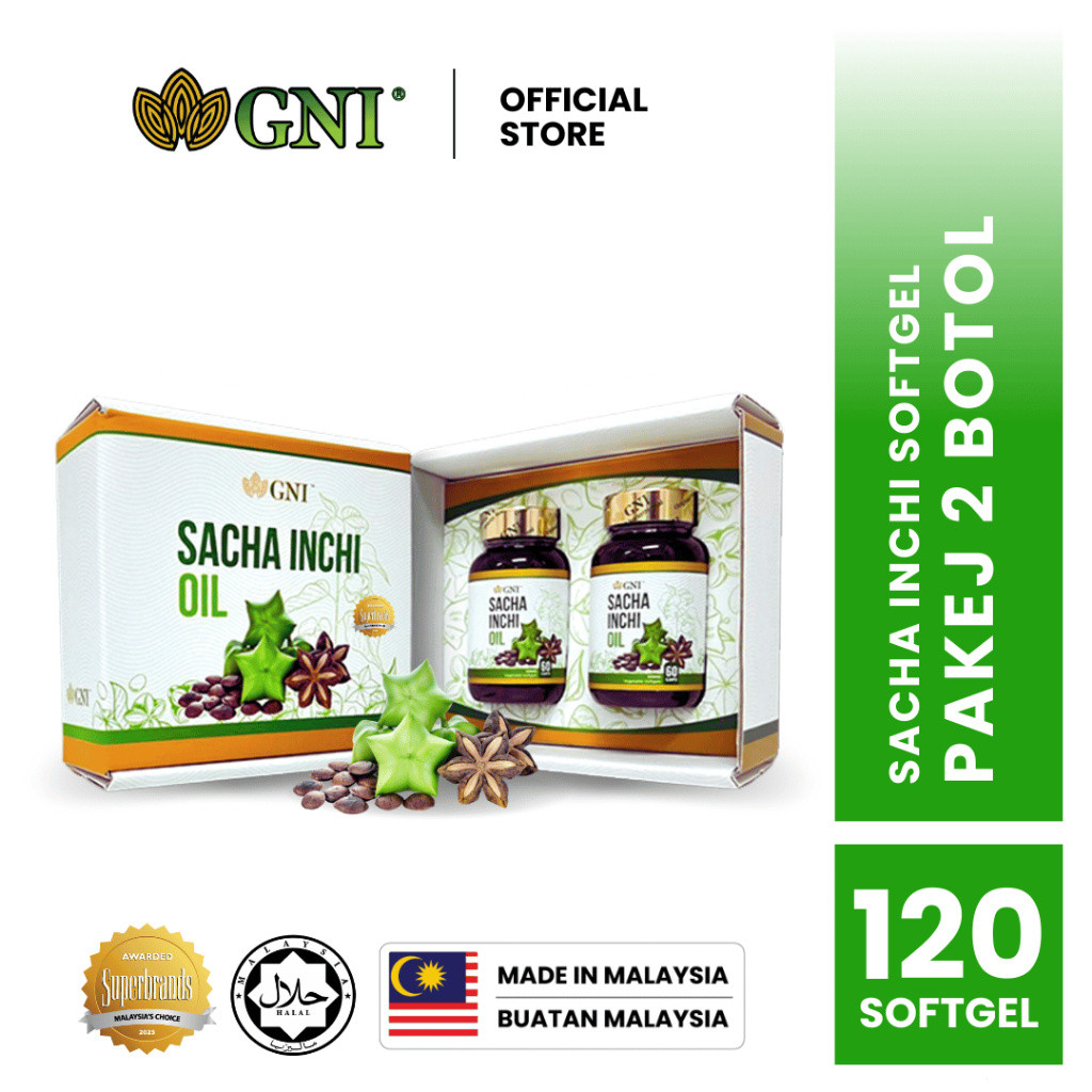 GNI sacha inchi Ustaz Hanafi softgel (2 bottles) | Shopee Malaysia