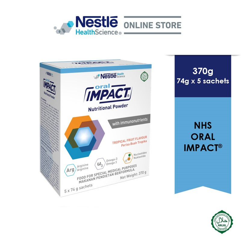 NESTLE Oral Impact Immune Supporting Cancer Patient 74g Nutritional ...