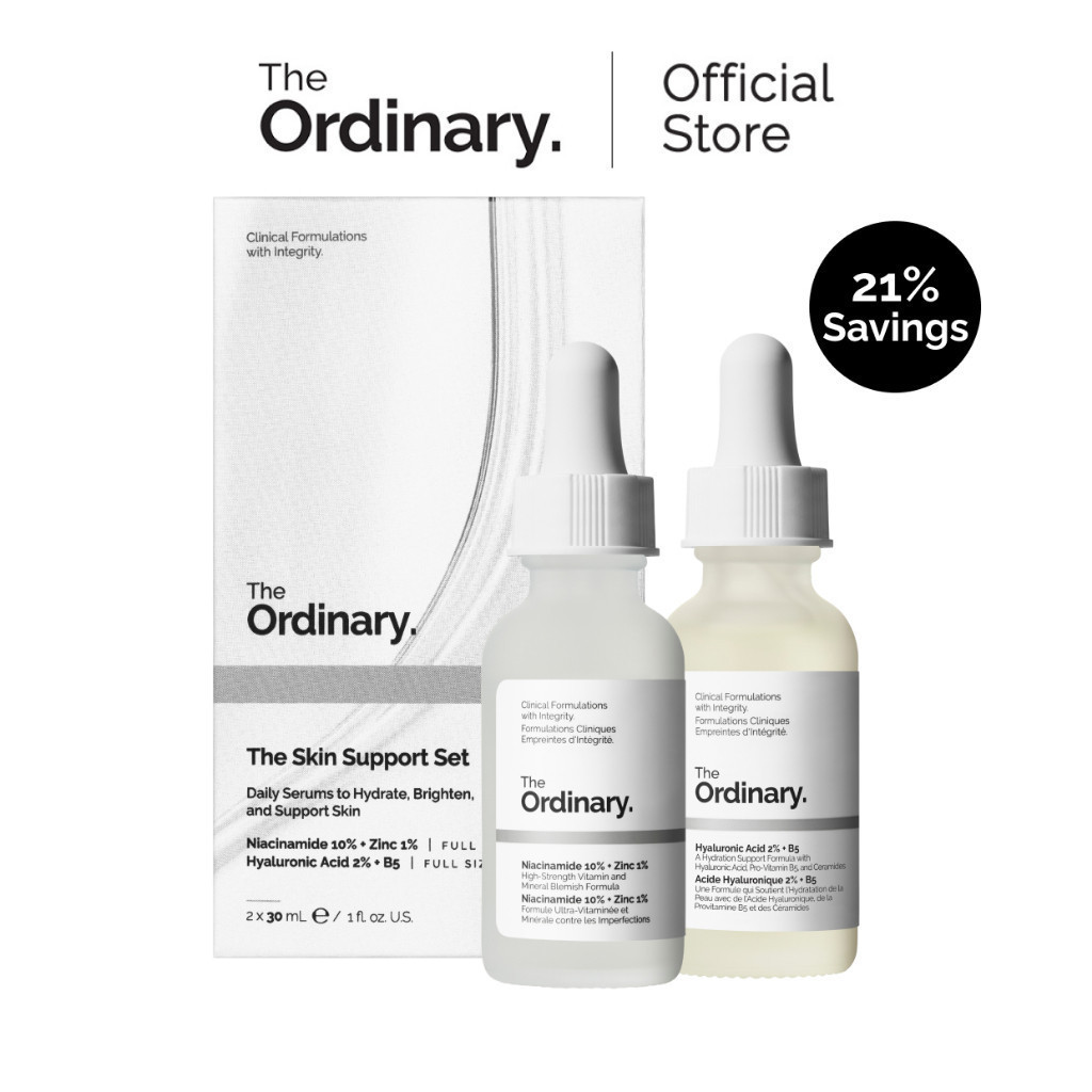 The Ordinary The Skin Support Set | Niacinamide + Hyaluronic Acid ...