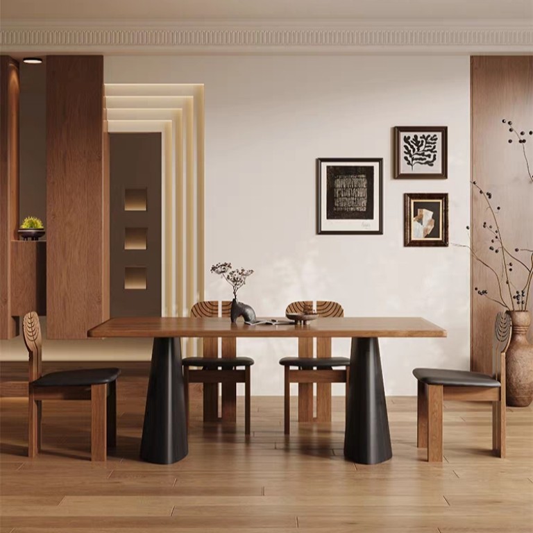 JY-8/Nordic Solid Wood Dining Table Mid-Ancient Style Home Dining Table ...