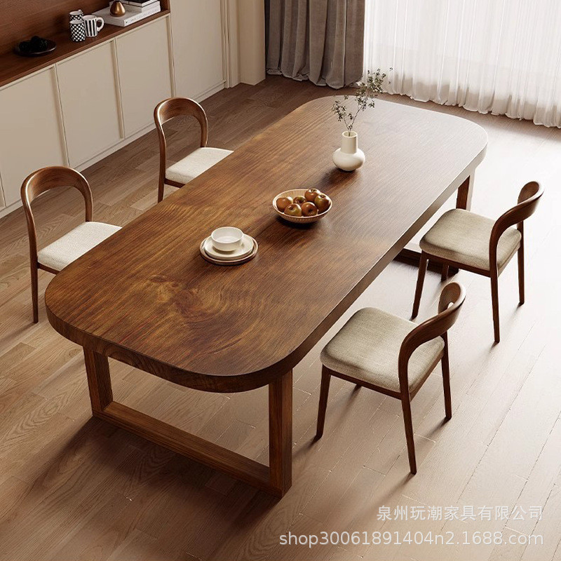 Q-8/Nordic Solid Wood Dining Tables and Chairs Set Modern Minimalist ...