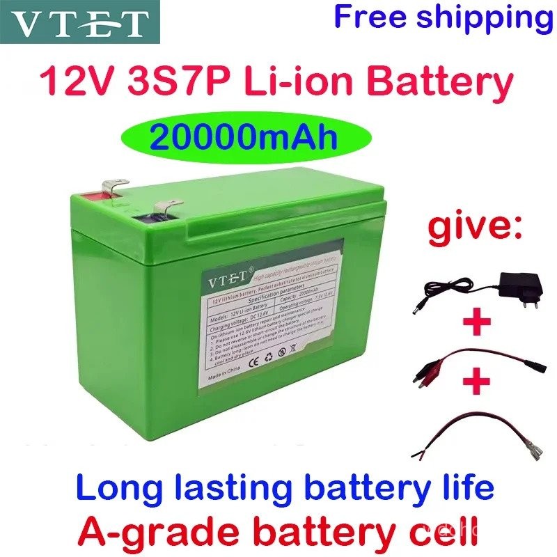 🔥2024 New 12V DC 15Ah-20Ah 3S7P 18650 High-capacity Lithium Baery ...