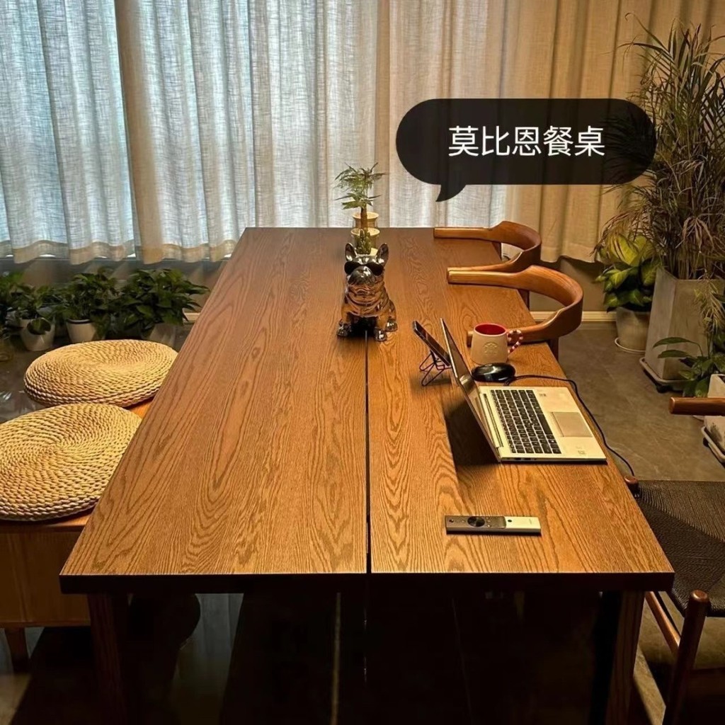 Q-8/Ikea Mobien Same Style Dining Table Log Table Solid Wood Workbench ...