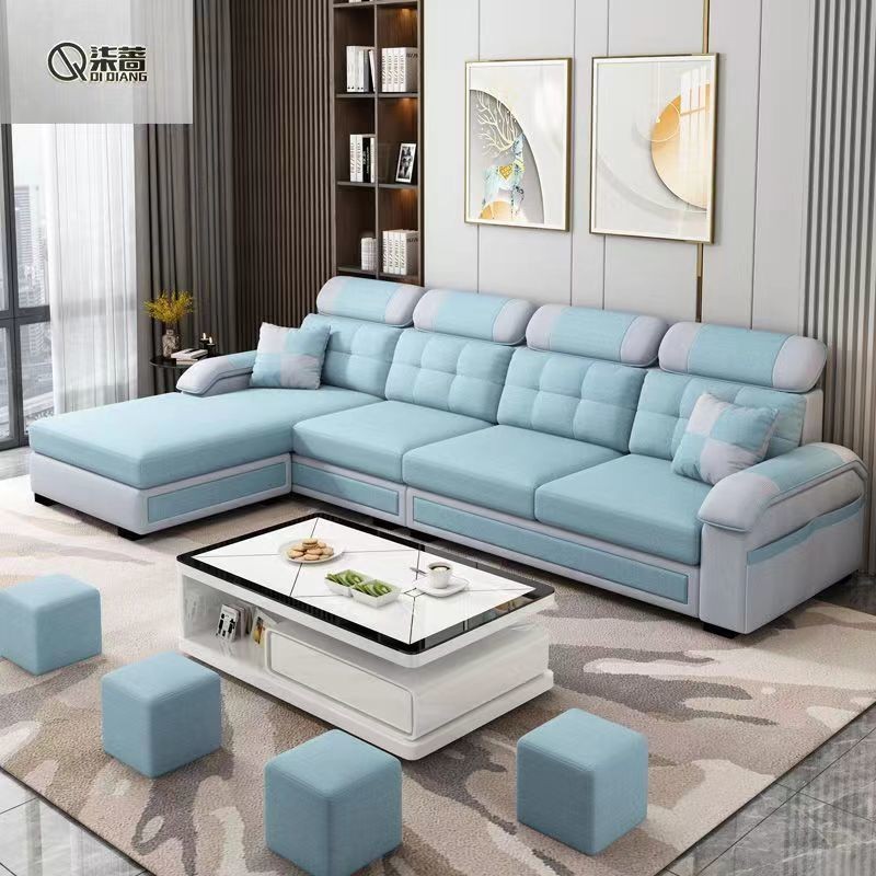 Q-8/Fabric Sofa Living Room Small Apartment Simple Modern Economical ...