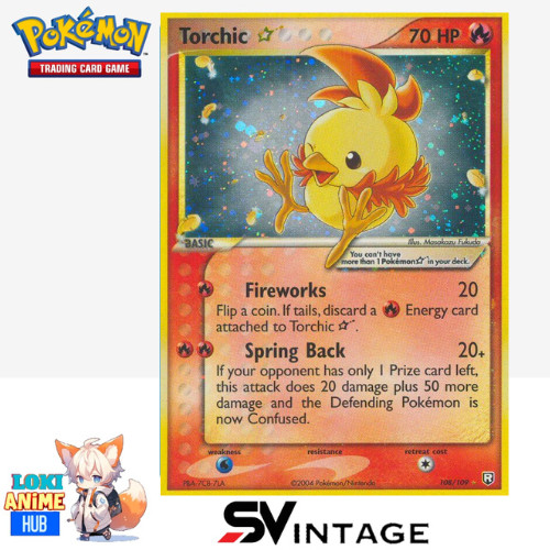 Torchic #108/109 Gred SV G6 pokemon ptcg tcg card free top loader and ...