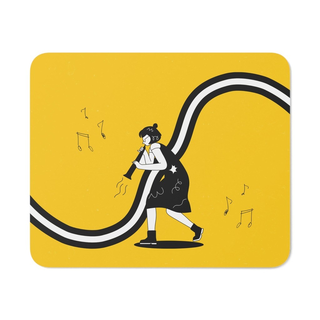 Mustard and Dark Character Illustrative Music Mouse Pad | Shopee Malaysia
