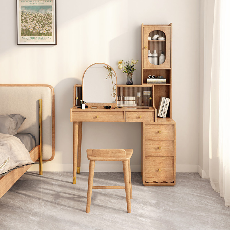 JY-8/New Japanese Style Dressing Table with Extendable Wooden Storage ...