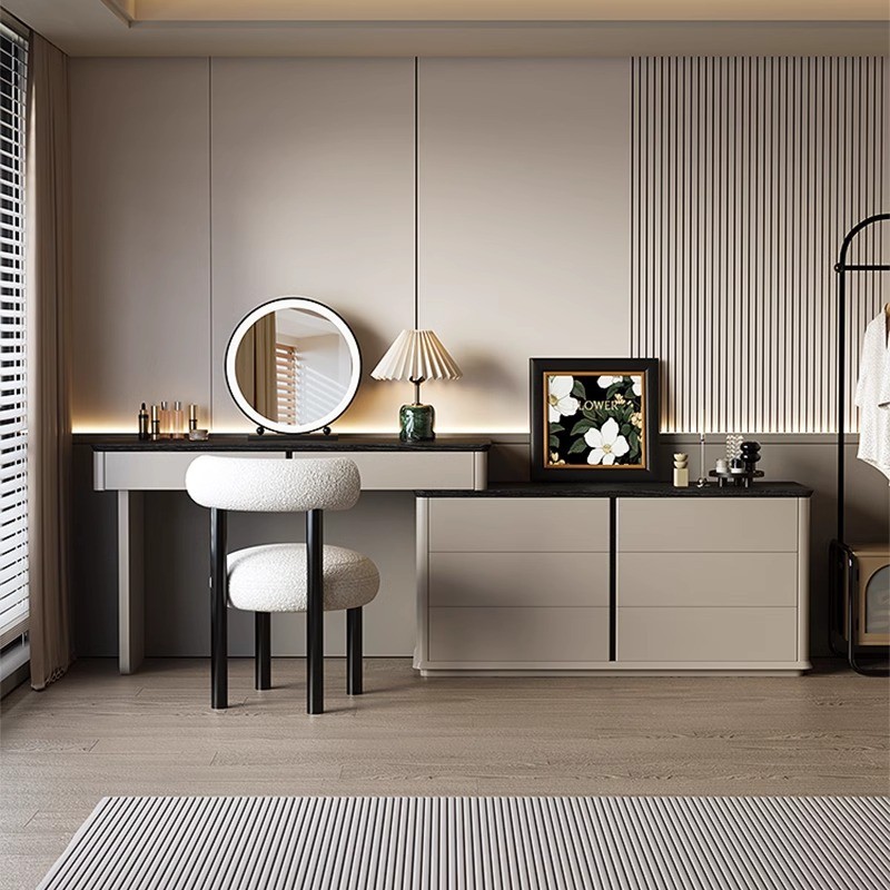 JY-8/Dressing Table and Chest of Drawers Integrated Black Retro Style ...