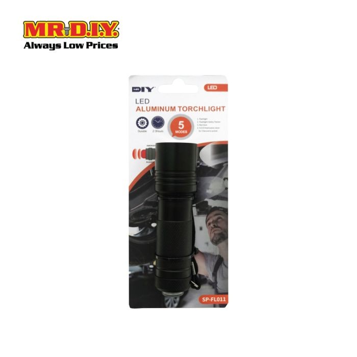 (MR DIY) Battery-Powered Aluminum Torchlight SP-FL011 | Shopee Malaysia
